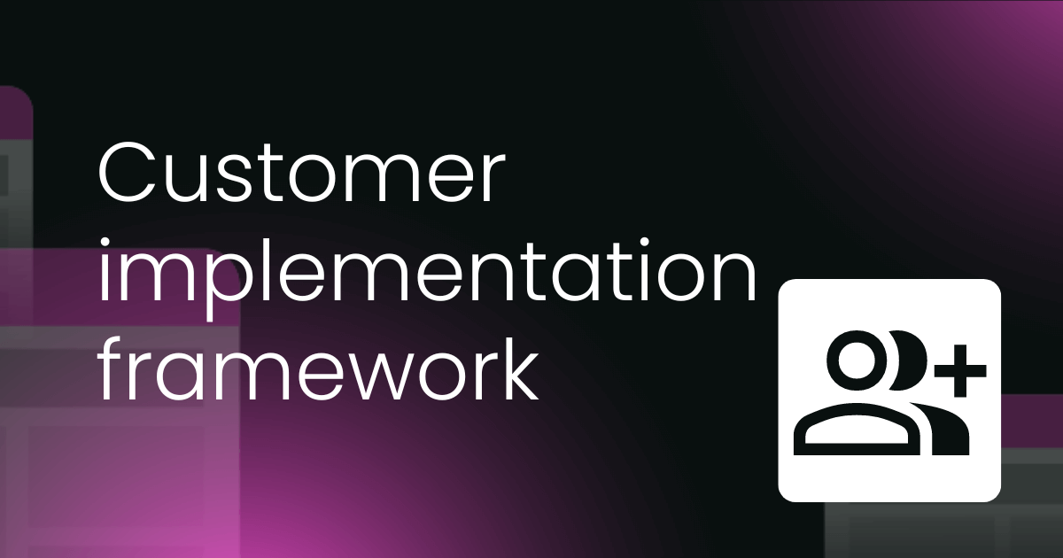 Post-sale customer implementation framework | PDF template